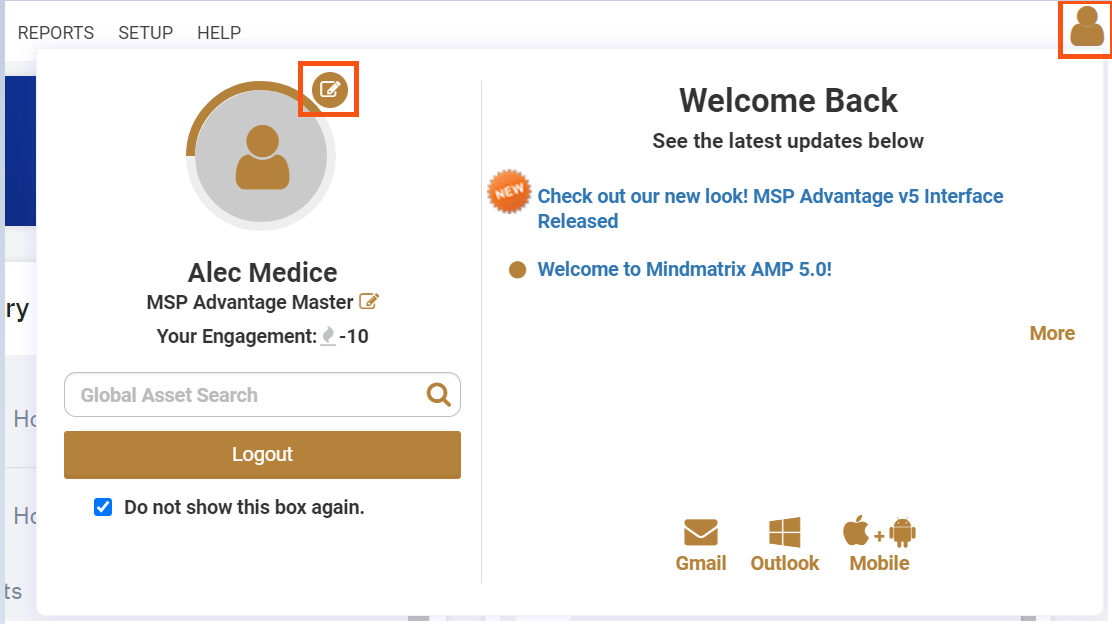 How do I update my user profile?