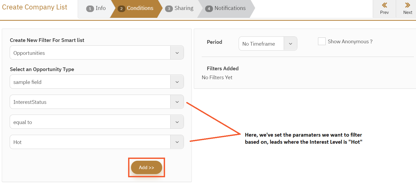 How do I create a Company Smart List?